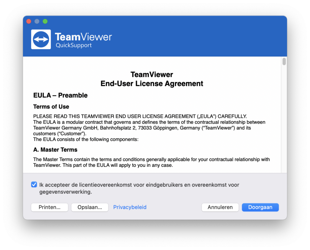 Hoe TeamViewer QuickSupport voor MacOS installeren | Analyst ICT